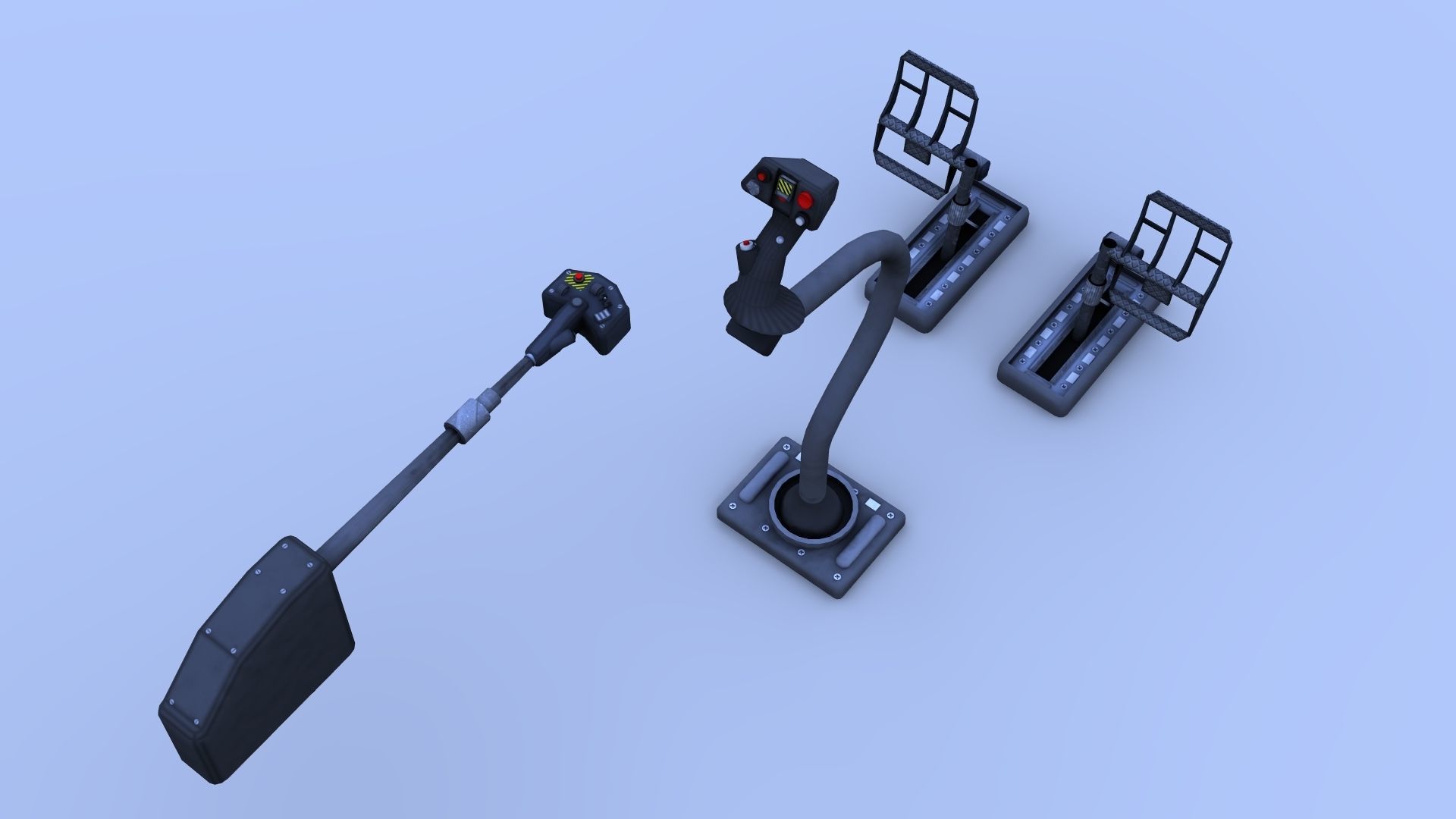 3D model UH-60 Blackhawk Helicopter - Joystick Throttle Rudder Control ...