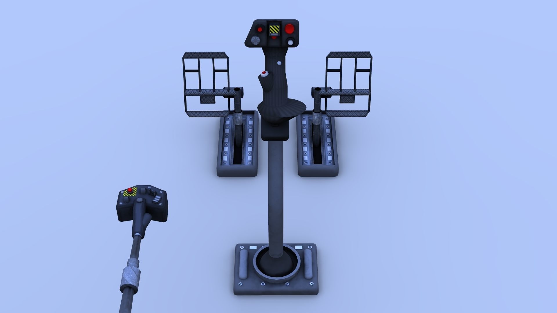 3D model UH-60 Blackhawk Helicopter - Joystick Throttle Rudder Control ...