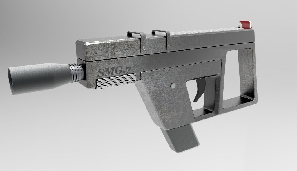 smg 7 hand gun free 3D model | CGTrader