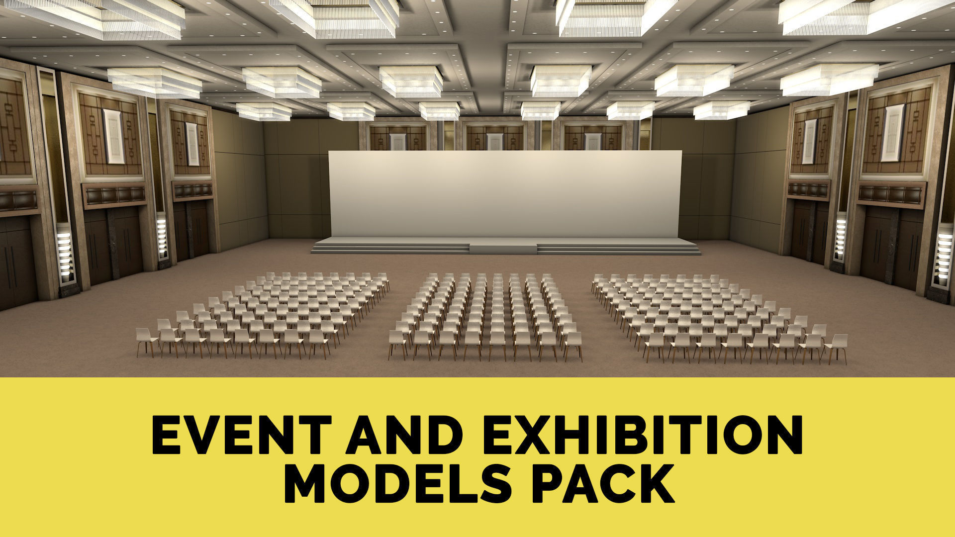 Fast Render Event and Exhibition 3d Model Pack 2020 3D model | CGTrader