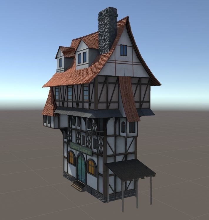 3D model Medieval Building Modular VR / AR / low-poly | CGTrader