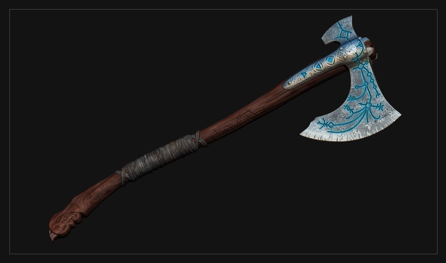 weapon Kratos - Leviathan Axe - God of war 3D model 3D printable | CGTrader