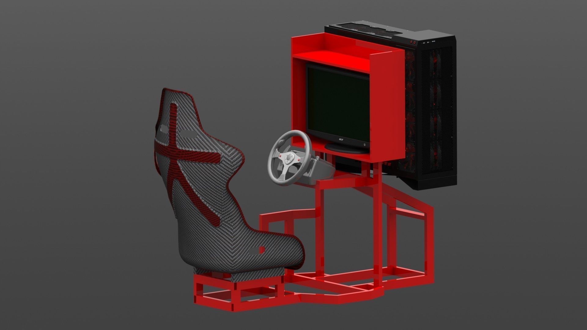 Car Racing Simulator free 3D model | CGTrader
