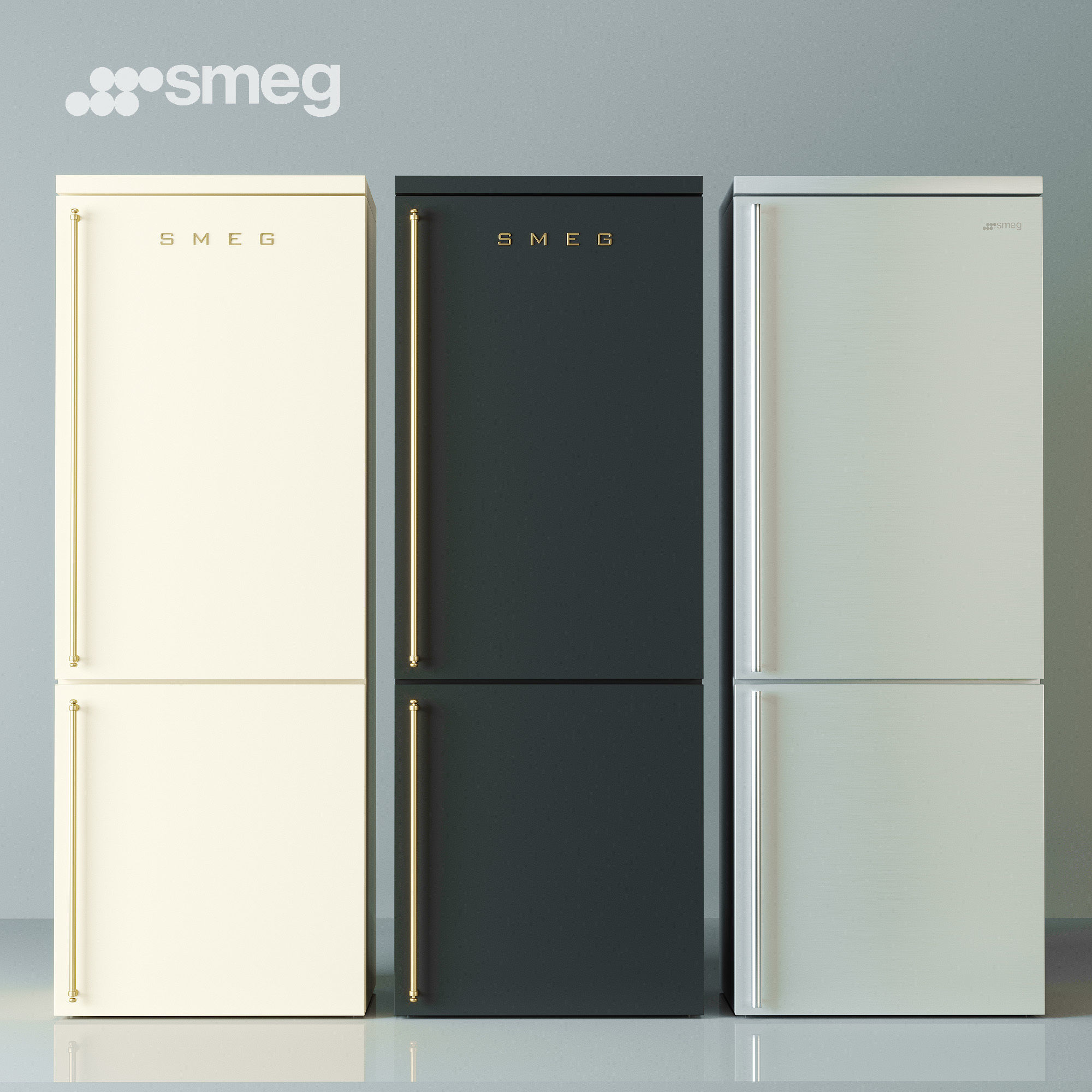 Smeg Coloniale Fridge 3D model | CGTrader