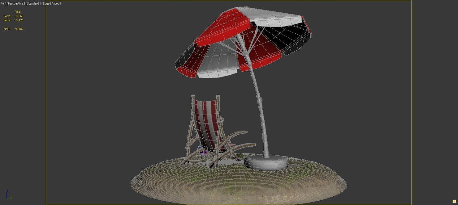 Cartoon Beach Items 3D model | CGTrader