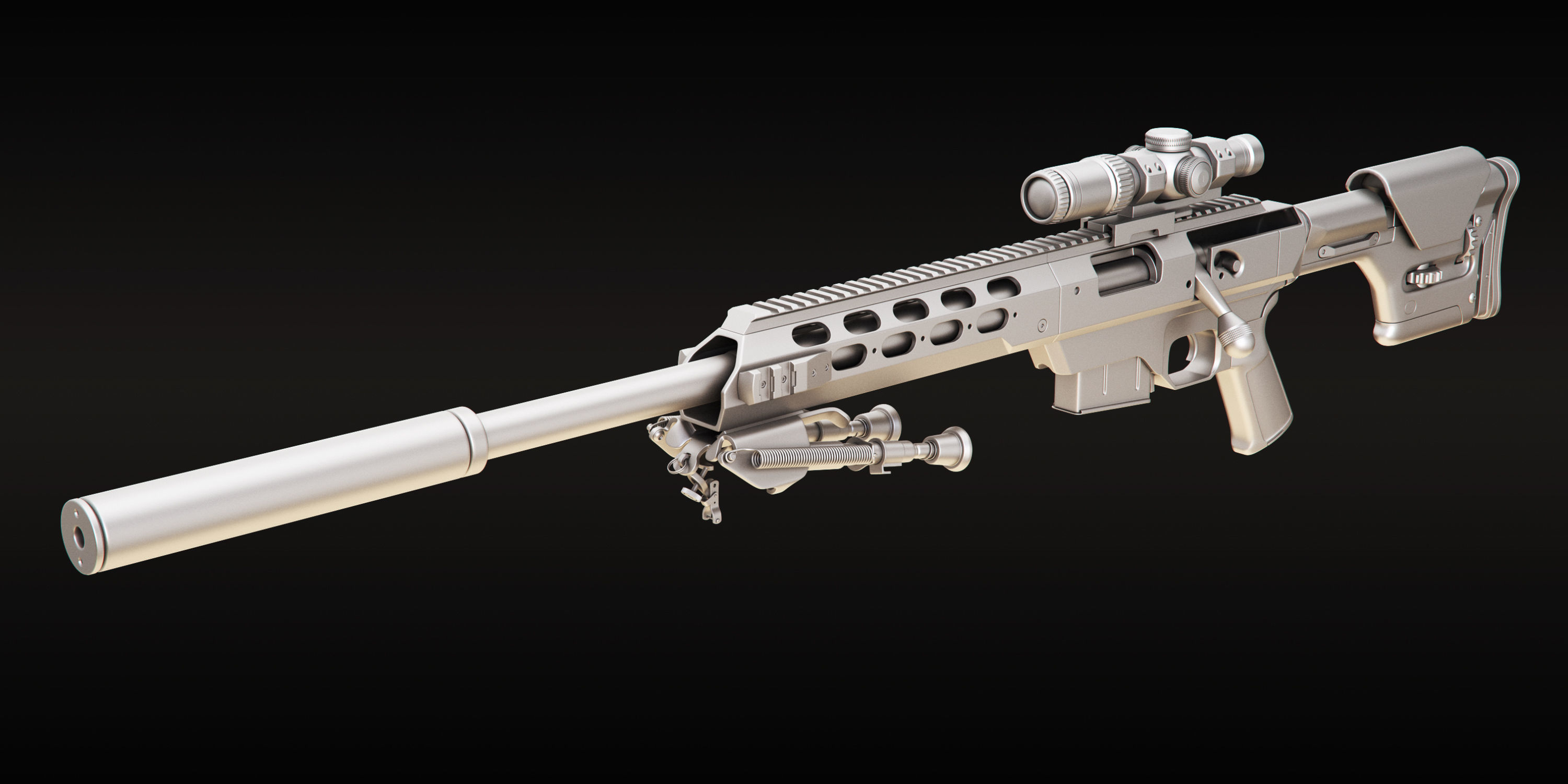 Tac 21 Sniper Rifle 3D model | CGTrader