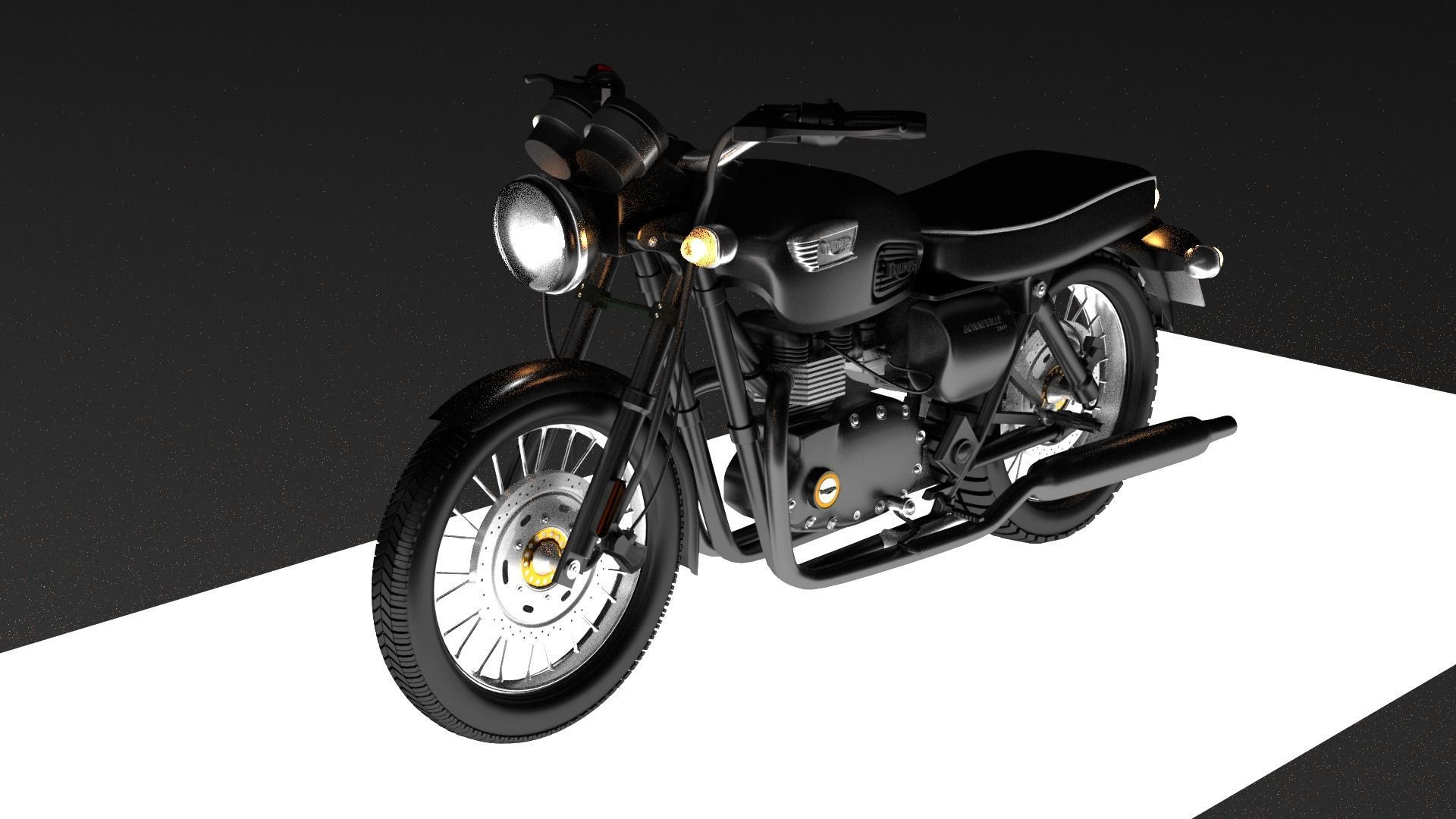 Triumph motorcycle 3D model | CGTrader