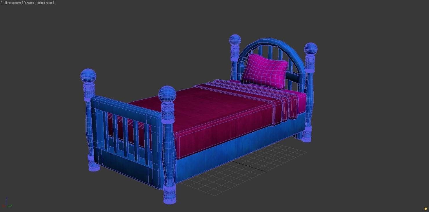 Cartoon Bed 3D model | CGTrader