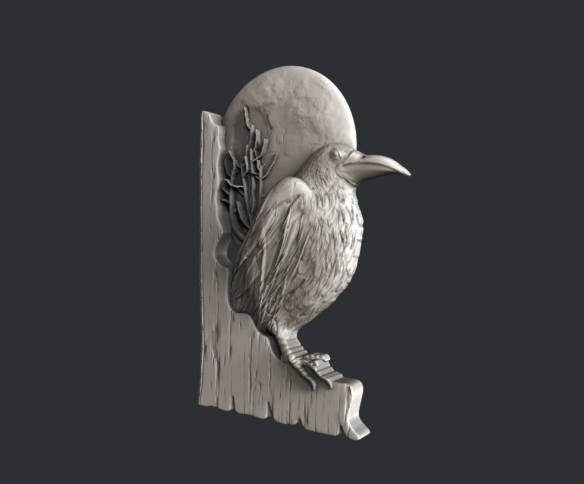 3d STL models for CNC Raven 3D model | CGTrader