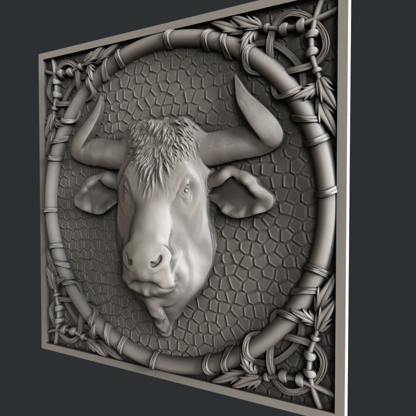 3d STL models for CNC bull 3D model | CGTrader