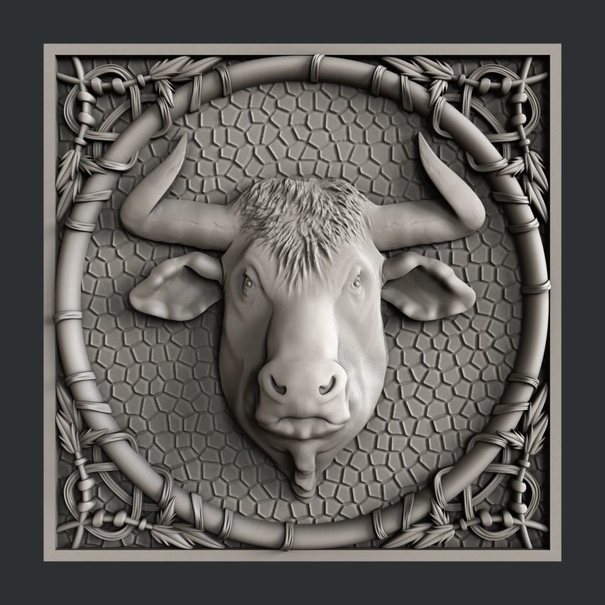 3d STL models for CNC bull 3D model | CGTrader