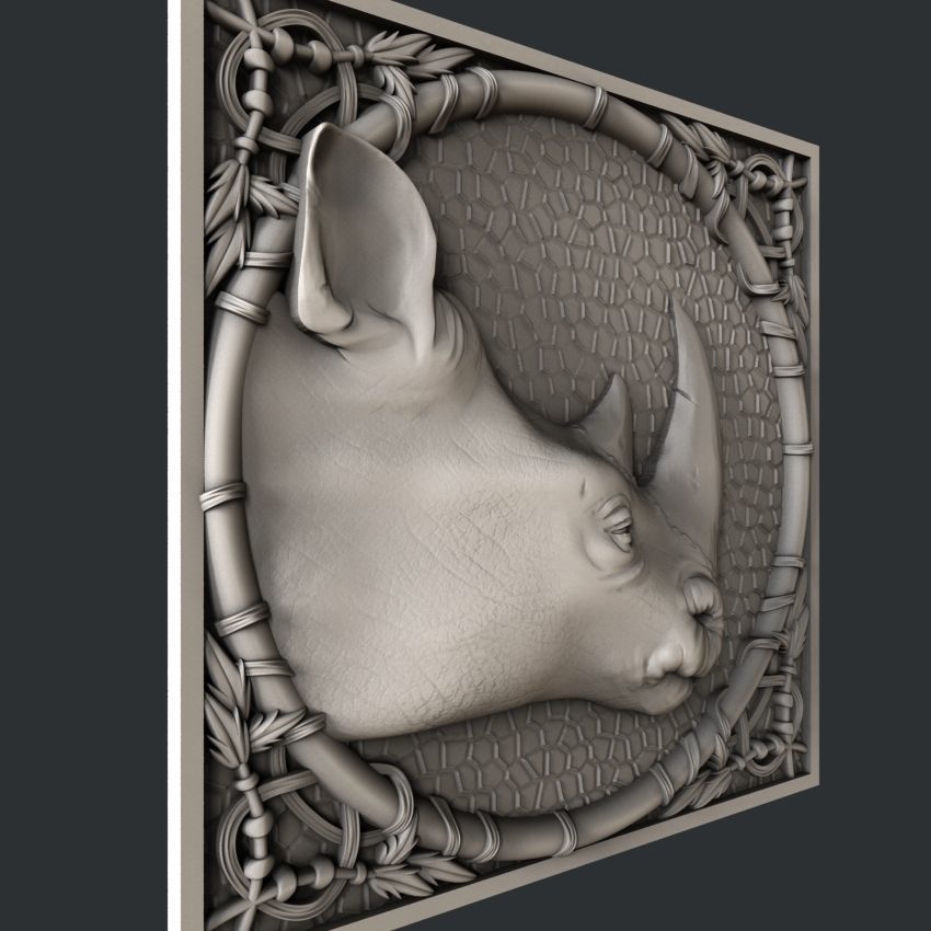 3d STL models for CNC rhinoceros 3D model | CGTrader