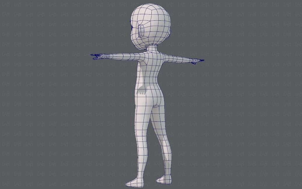 3D model Base mesh girl character Low polygon VR / AR / low-poly | CGTrader