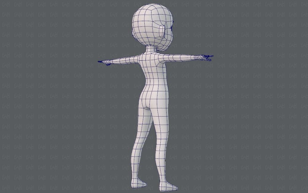 3D model Base mesh girl character Low polygon VR / AR / low-poly | CGTrader