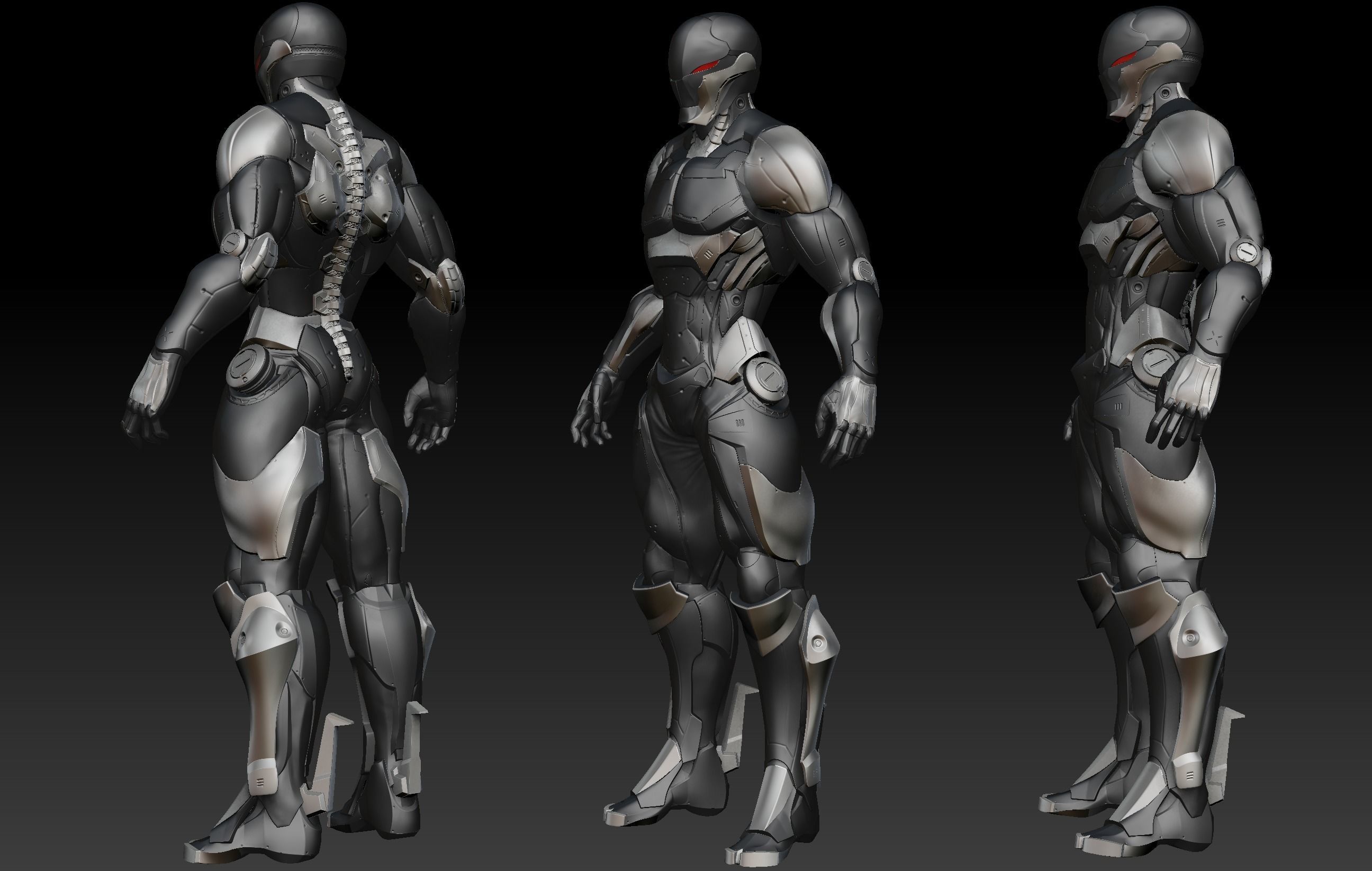 Sci-Fi Cyber Ninja 3D model | CGTrader