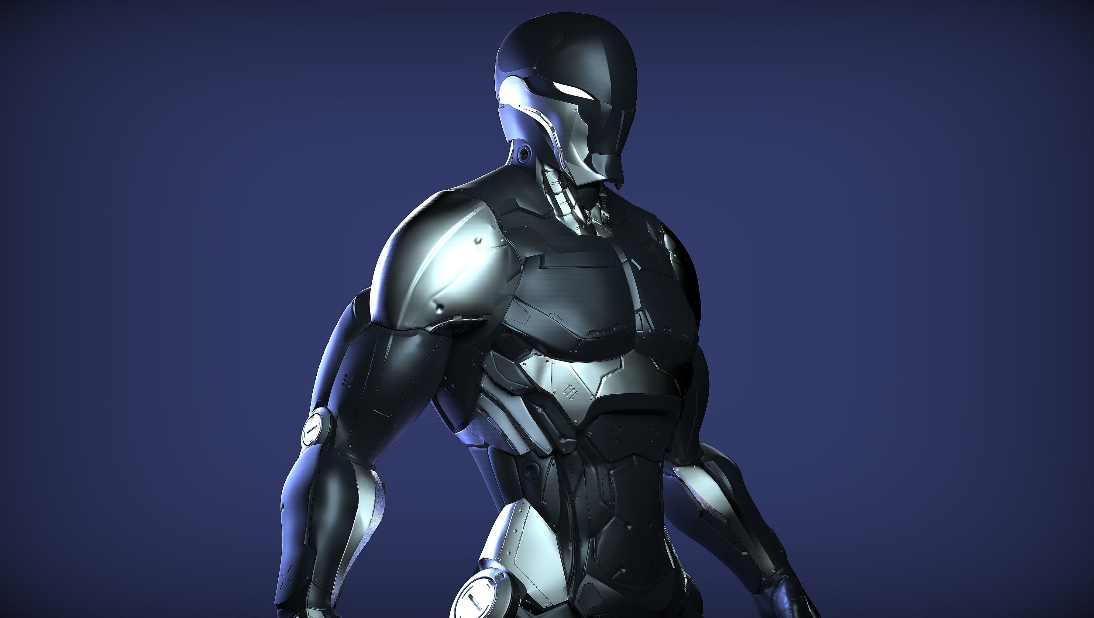 Sci-Fi Cyber Ninja 3D model | CGTrader