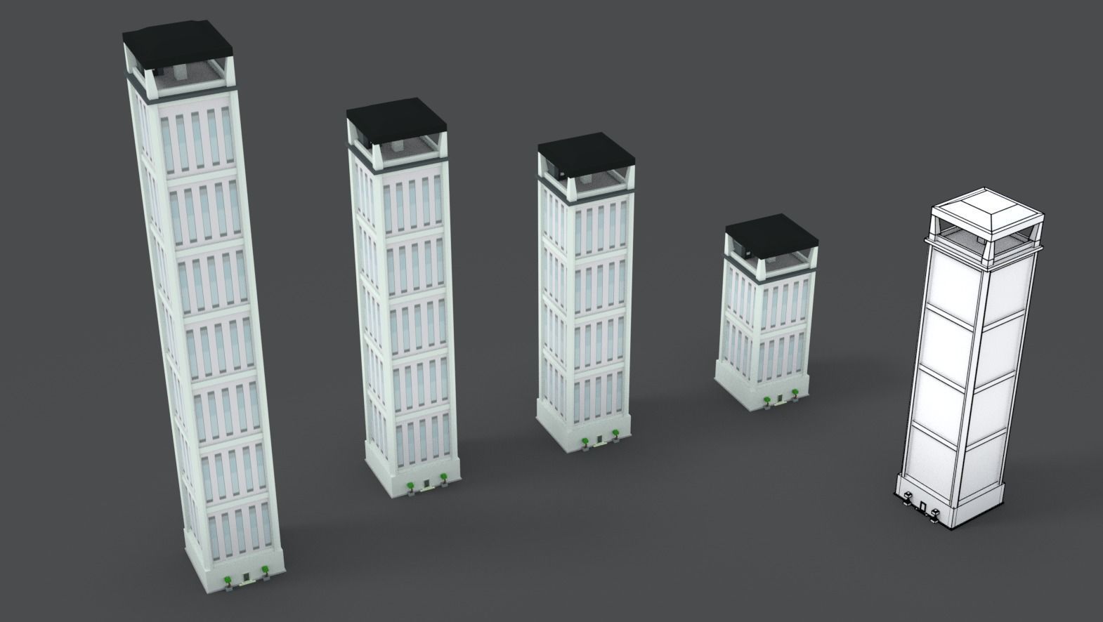 3D model Low Poly Buildings City VR / AR / low-poly | CGTrader
