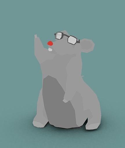 3D model Crazy Scientist and Nerdy Mouse VR / AR / low-poly | CGTrader