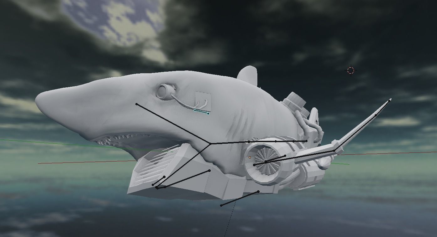 RoboShark world of warcraft shark 3D model rigged | CGTrader