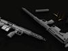 3D model Desert Tech SRS-A2 Bullpup Sniper Rifle VR / AR / low-poly ...