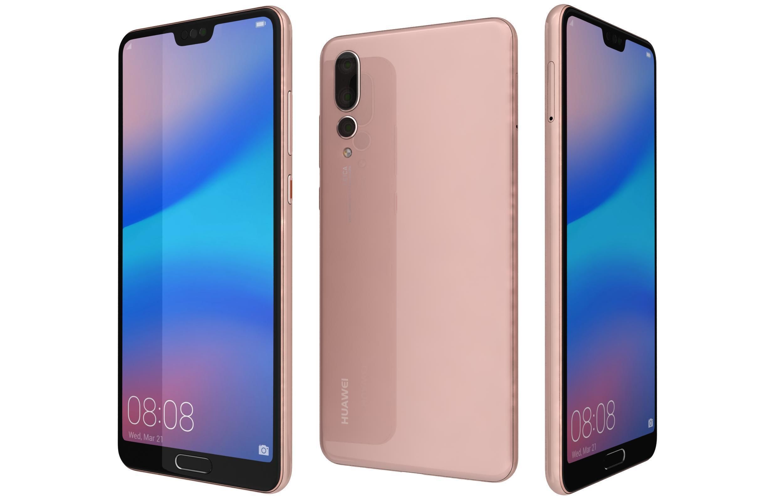 Huawei P20 Pro Pink Gold 3D model | CGTrader