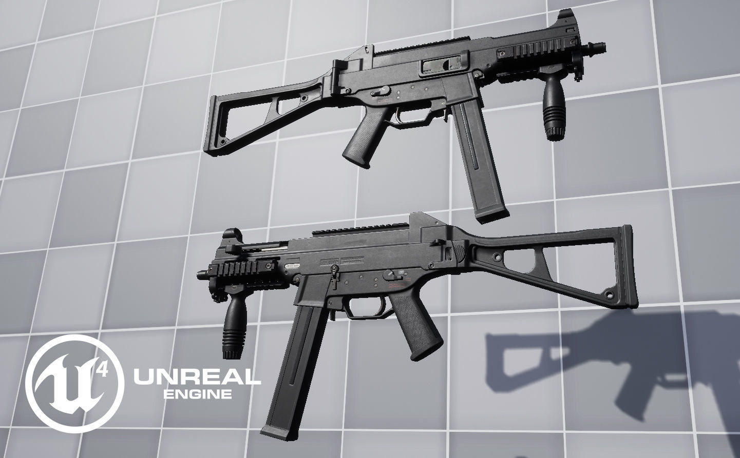 3D model UMP Submachine Gun VR / AR / low-poly | CGTrader