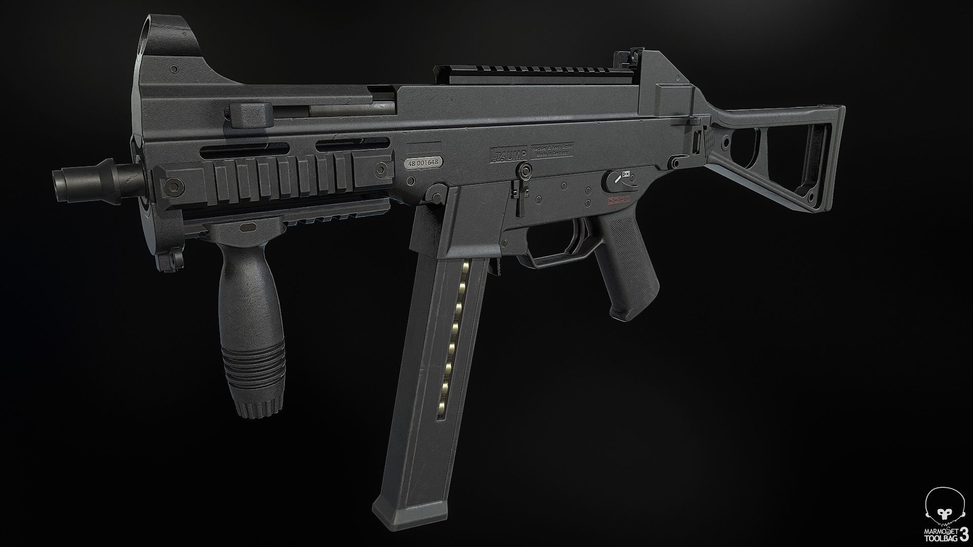 3D model UMP Submachine Gun VR / AR / low-poly | CGTrader