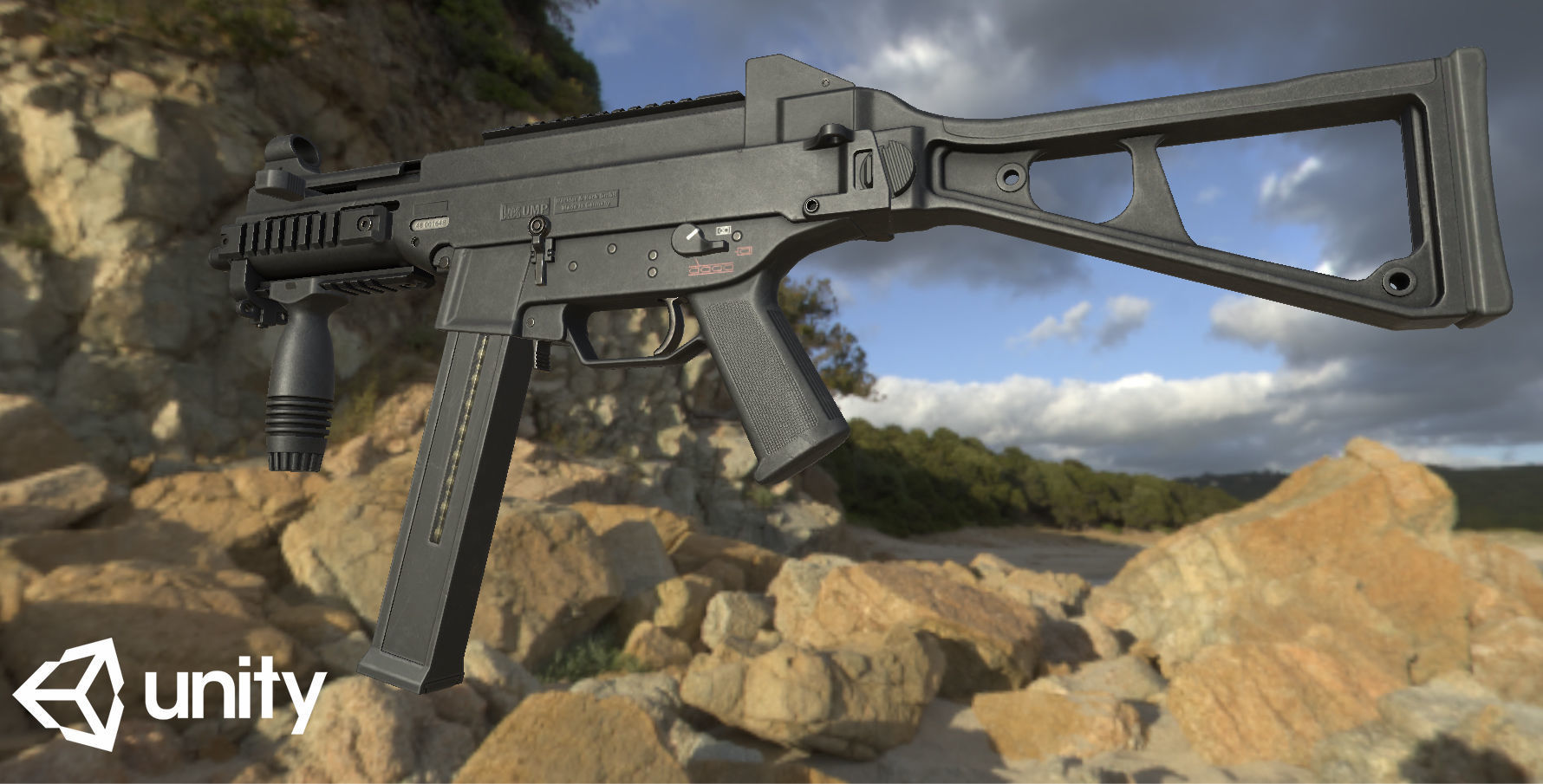 3D model UMP Submachine Gun VR / AR / low-poly | CGTrader