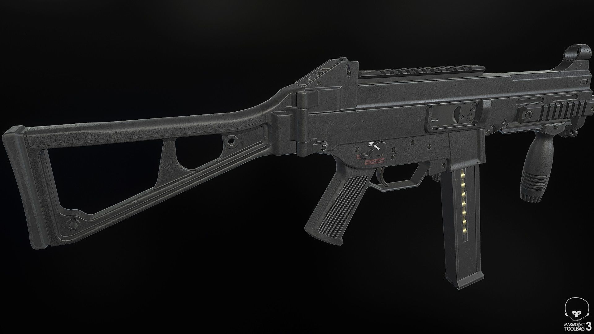 3D model UMP Submachine Gun VR / AR / low-poly | CGTrader