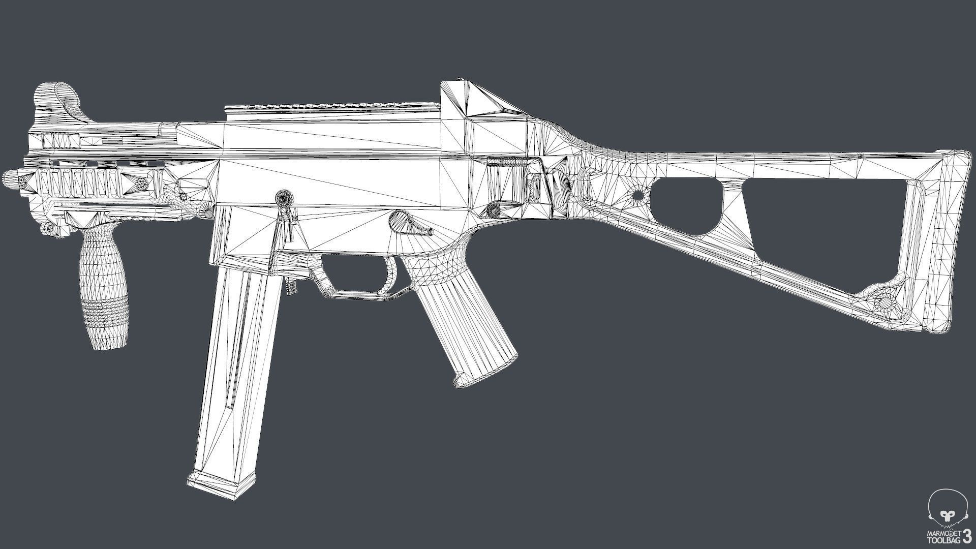 3D model UMP Submachine Gun VR / AR / low-poly | CGTrader