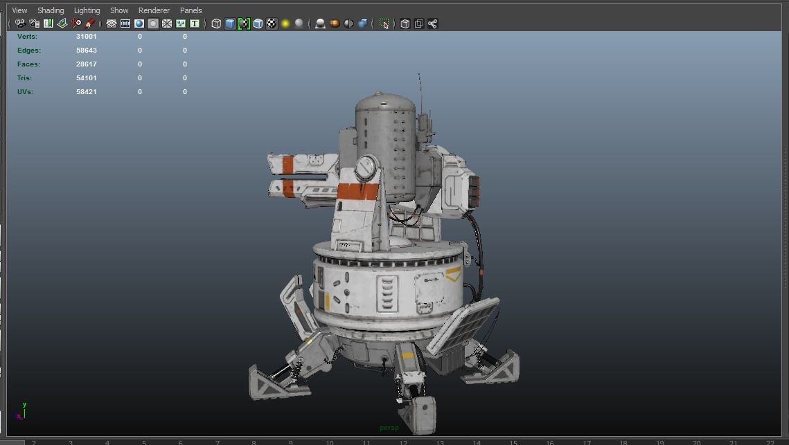 3D model Mega Turret VR / AR / low-poly | CGTrader
