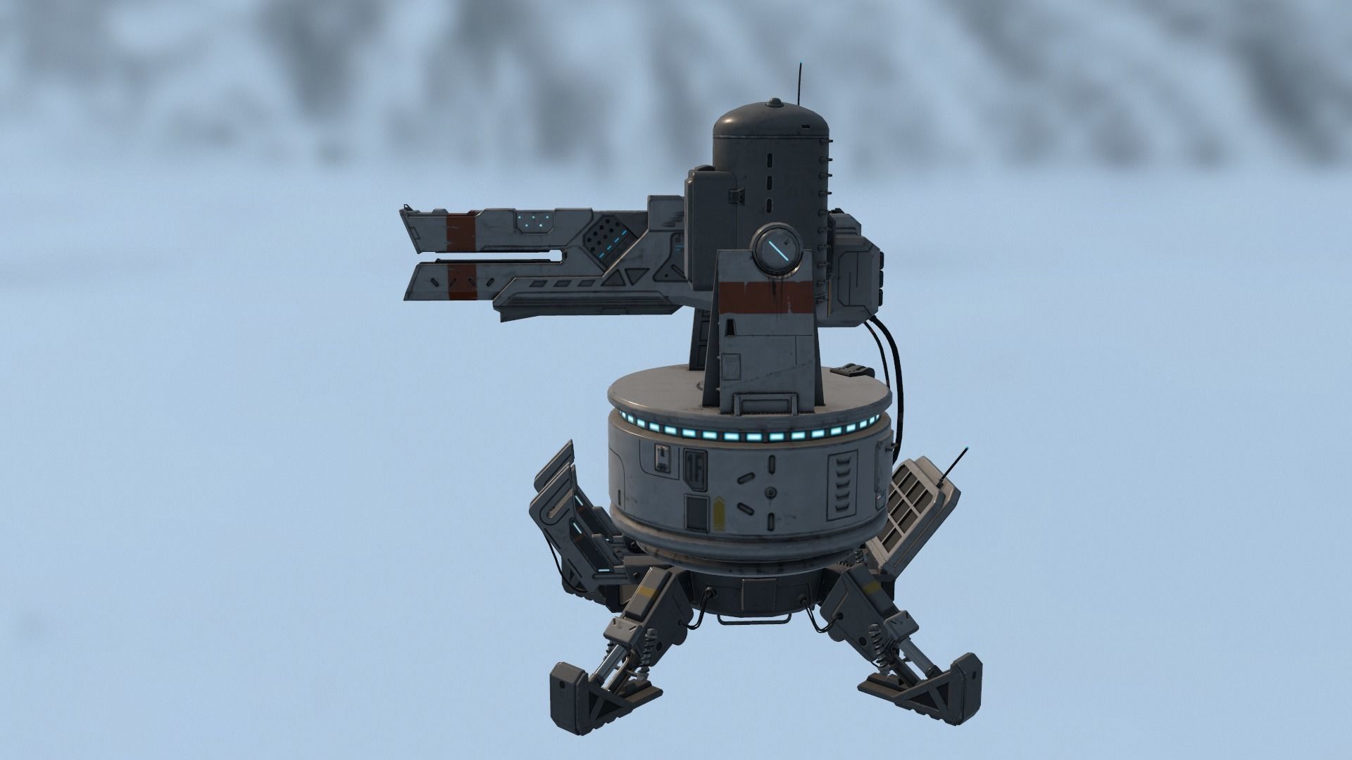 3D model Mega Turret VR / AR / low-poly | CGTrader