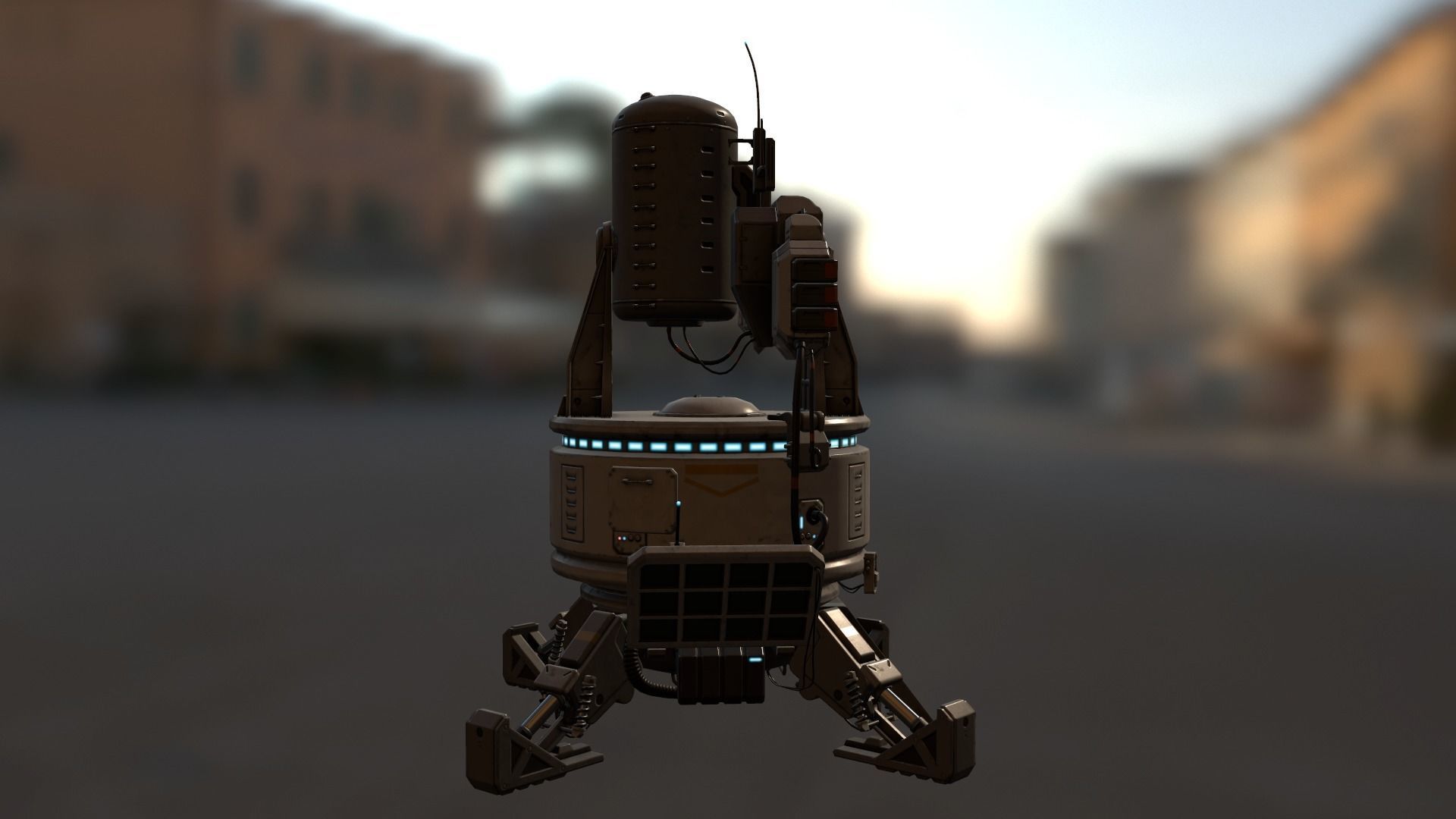 3D model Mega Turret VR / AR / low-poly | CGTrader