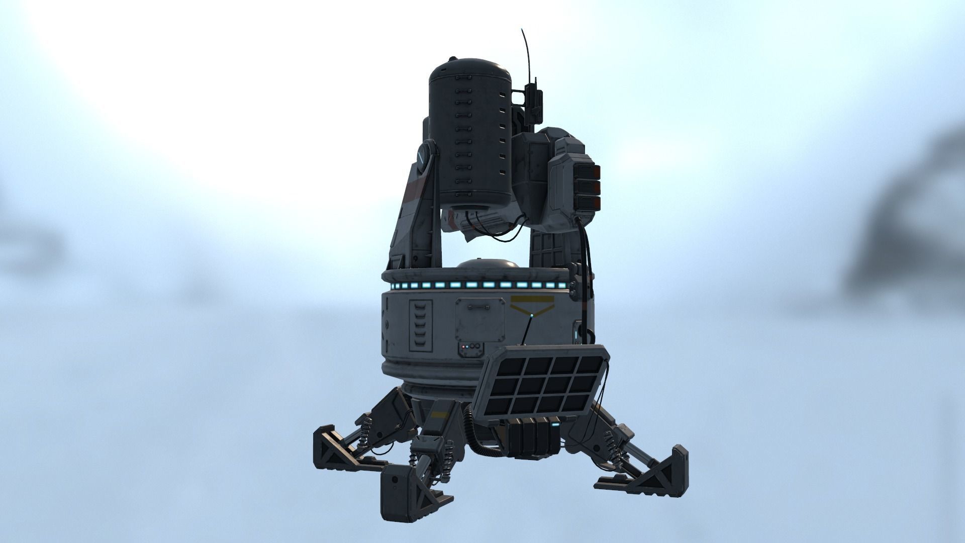 3D model Mega Turret VR / AR / low-poly | CGTrader