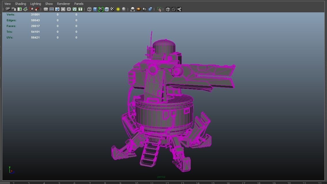 3D model Mega Turret VR / AR / low-poly | CGTrader