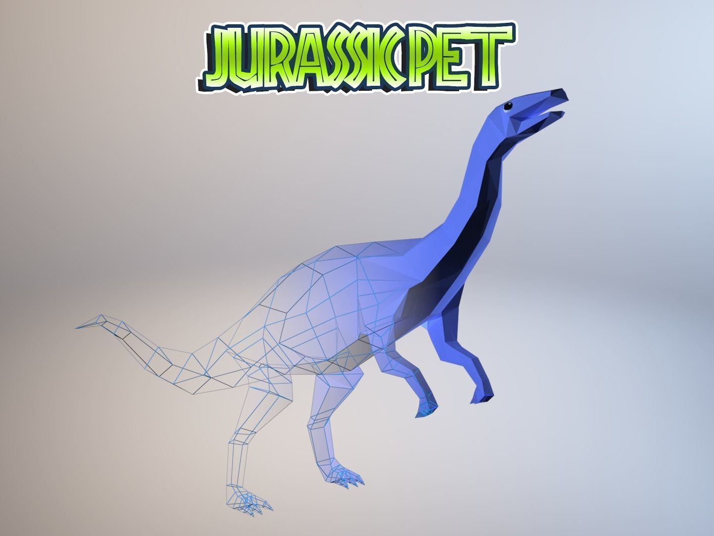 3D model Anchisaurus Polyzelus VR / AR / low-poly rigged animated ...