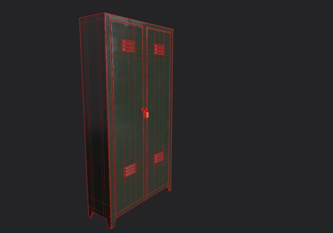 locker metal free 3D model | CGTrader