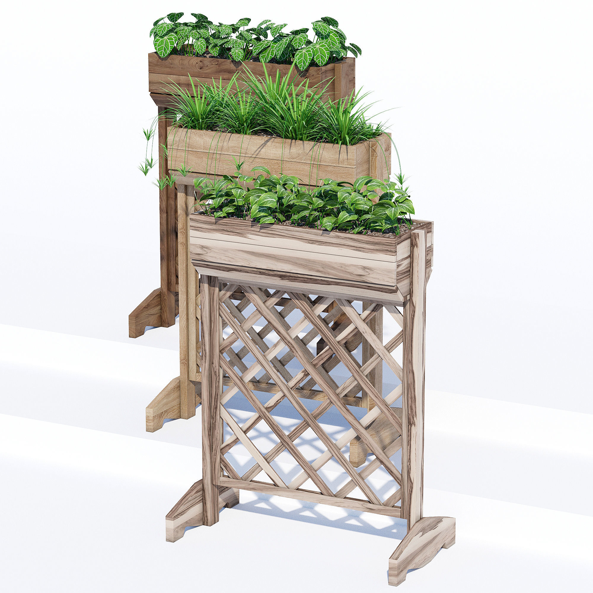 Raised planter box 3D model | CGTrader