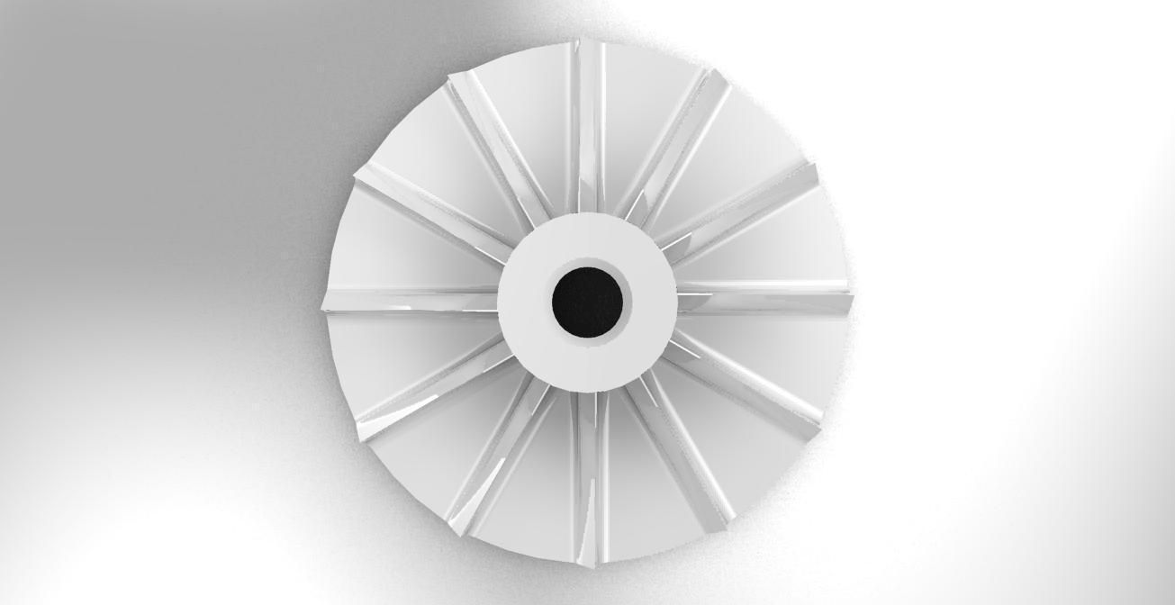 3D printable compressor wheel 3D model | CGTrader