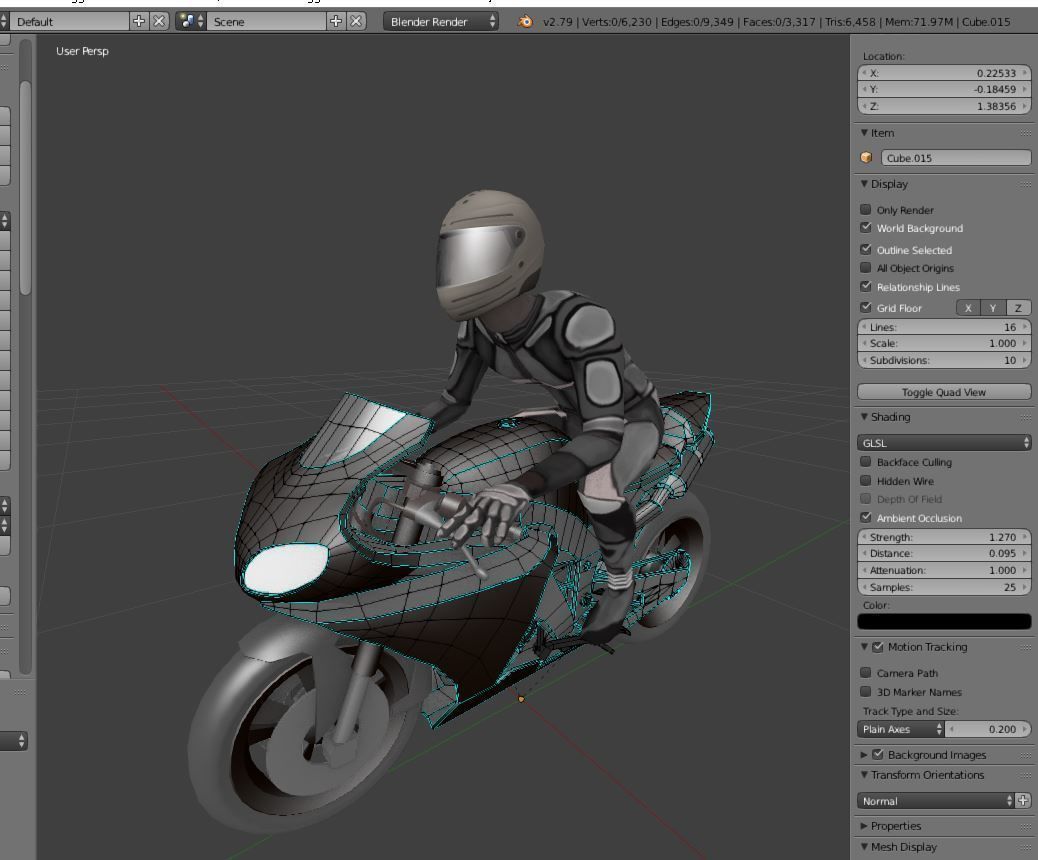3D model Motorbike and Rigged Biker with Animations VR / AR / low-poly ...