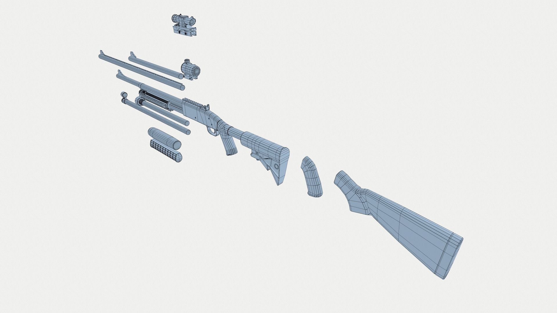 3D model Platform Shotgun Kit VR / AR / low-poly | CGTrader