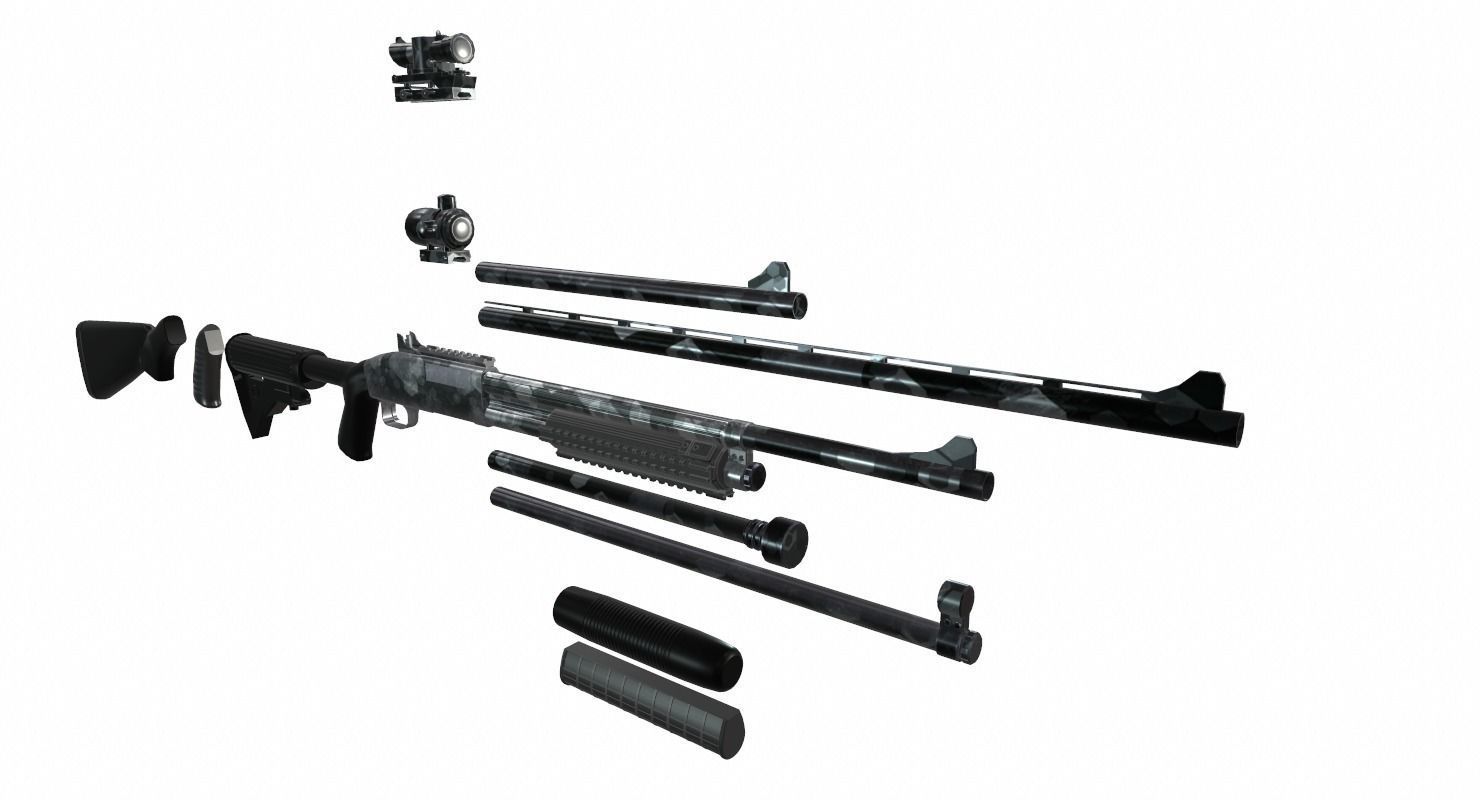 3D model Platform Shotgun Kit VR / AR / low-poly | CGTrader