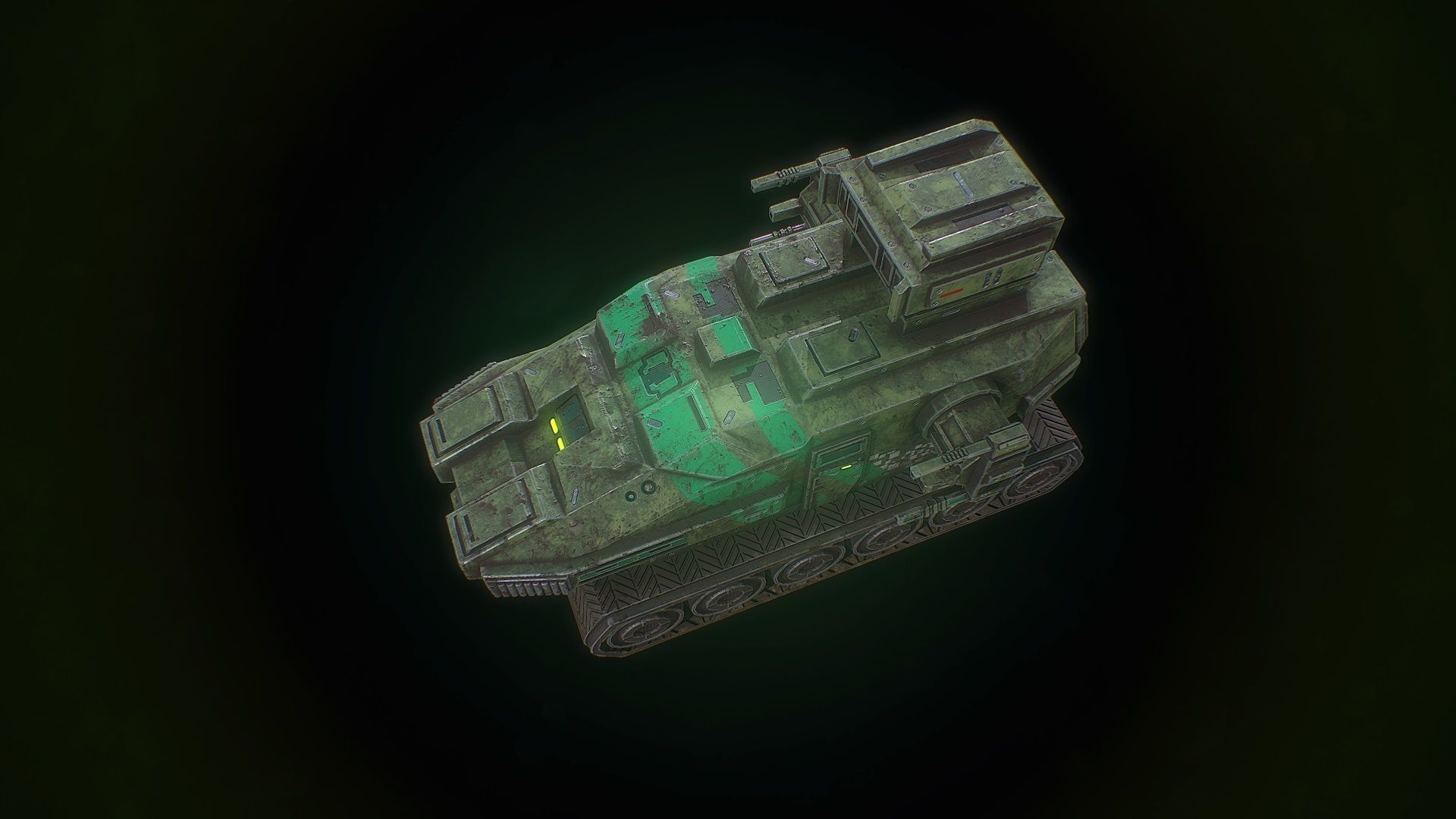 3D model Low poly sci fi armored ground combat unit VR / AR / low-poly ...