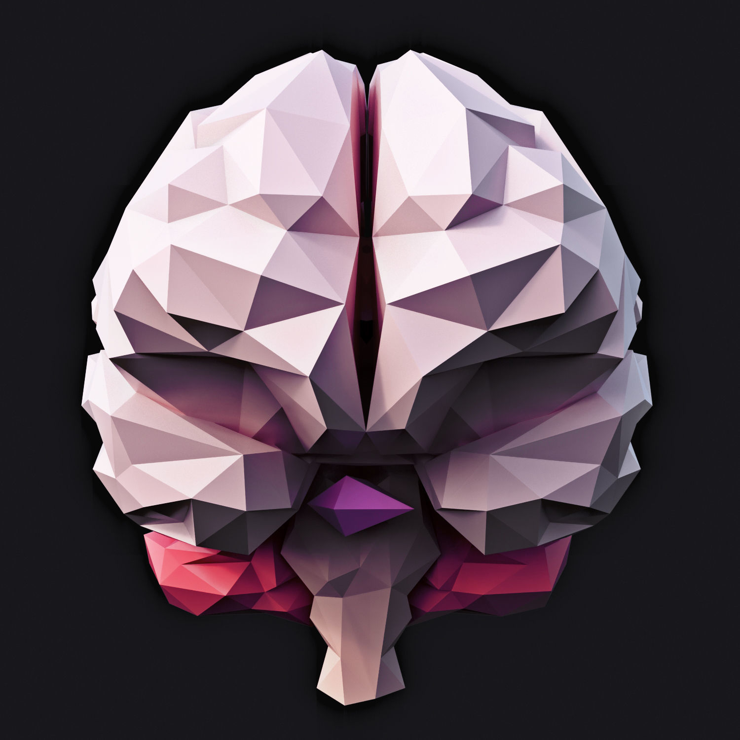 3D model Brain Low Poly v2 VR / AR / low-poly | CGTrader
