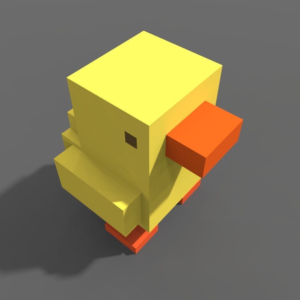 3D model Voxel Baby Duck VR / AR / low-poly | CGTrader