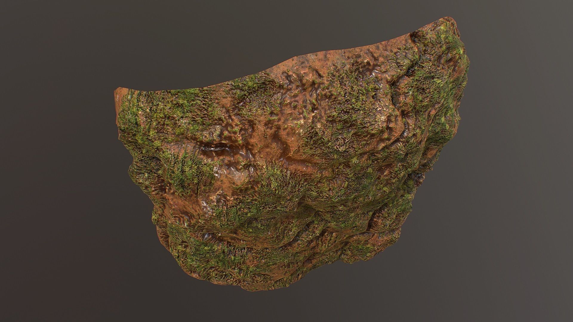3D model Low poly moss rock facade model VR / AR / low-poly | CGTrader