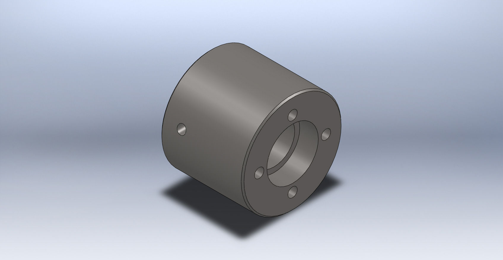 Adapter cylindrical part with threaded hole 3D model | CGTrader