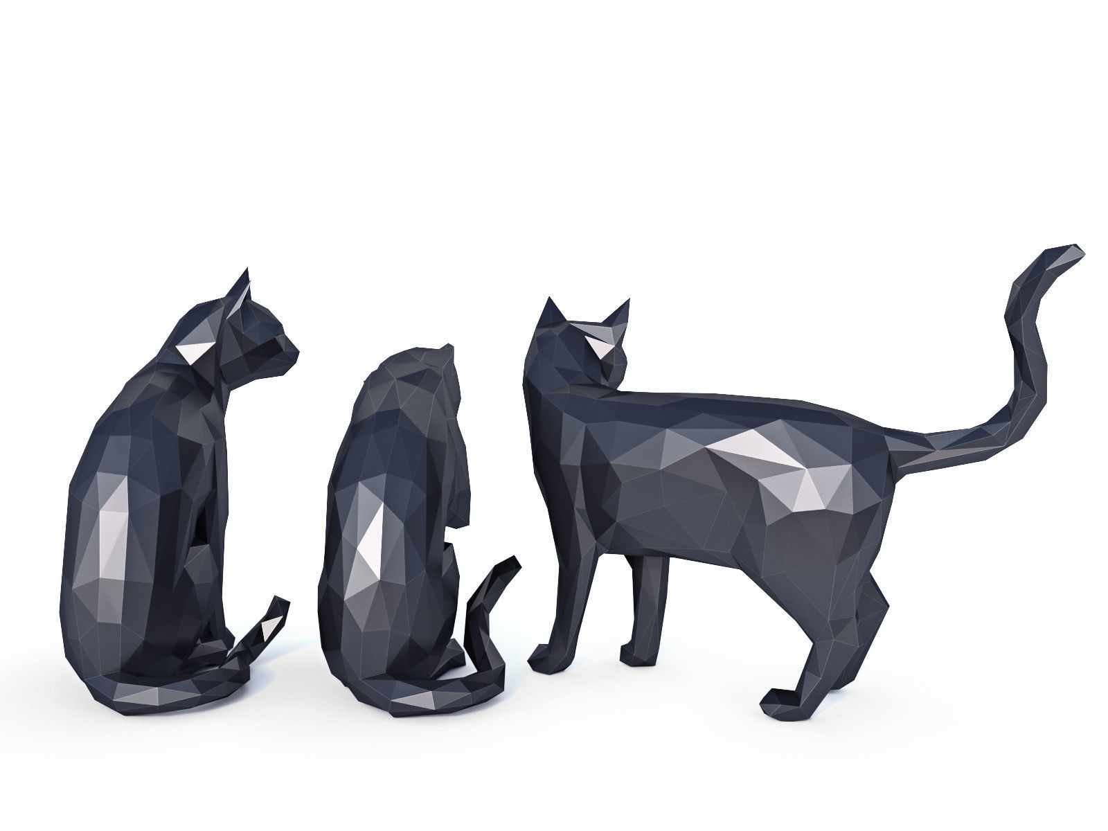 3D model Cats Low Poly VR / AR / low-poly | CGTrader