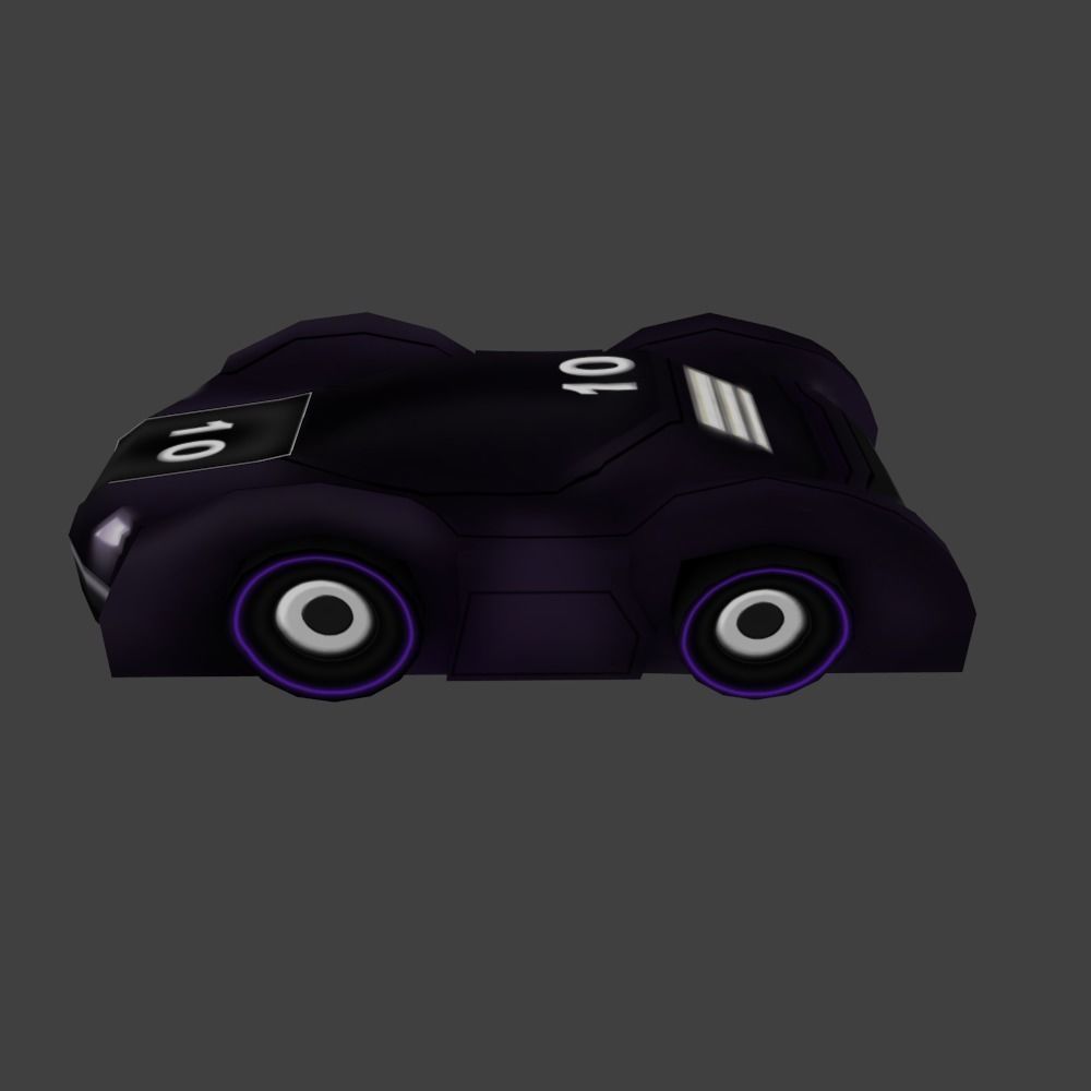 3D model Low poly Sci-fi Race Car VR / AR / low-poly | CGTrader