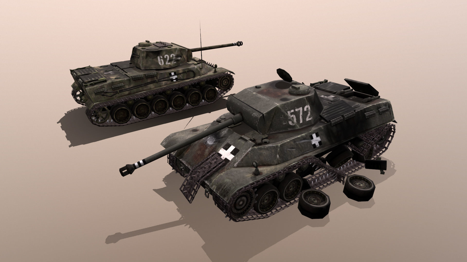 3D model 44M Tas Hungarian Heavy Tank VR / AR / low-poly | CGTrader